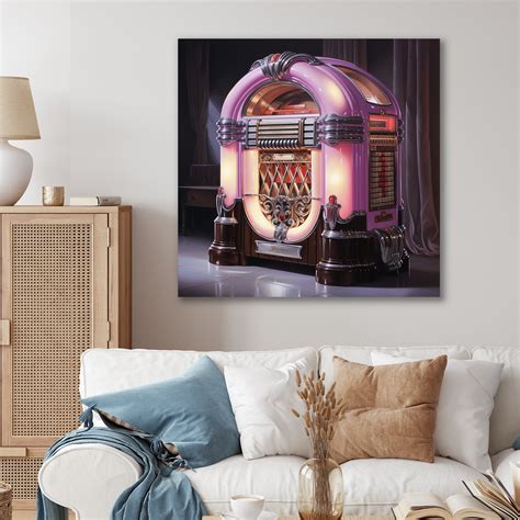 Designart Neon Grooves Vintage Jukeboxes In Pop Art V Fashion Wall