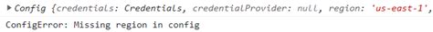 Reactjs React Aws Sdk “configerror Missing Region In Config” After