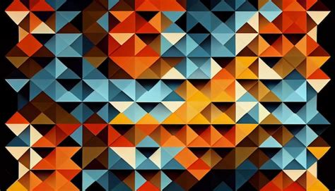 Premium Ai Image Generative Ai Symmetry In Motion A Mesmerizing Geometric Pattern Of Bold Shapes