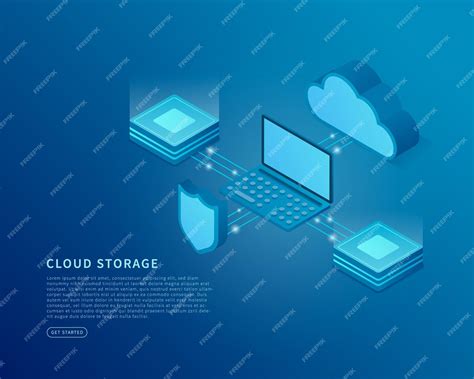 Premium Vector Cloud Storage Concept In Isometric Vector Illustration Digital Service Or App