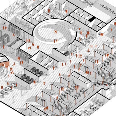Pin By Geoffrey Gabriel On Axons Section Drawing Architecture Isometric Drawing Architecture
