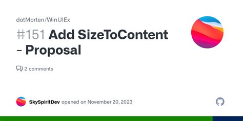 Add Sizetocontent Proposal · Issue 151 · Dotmortenwinuiex · Github