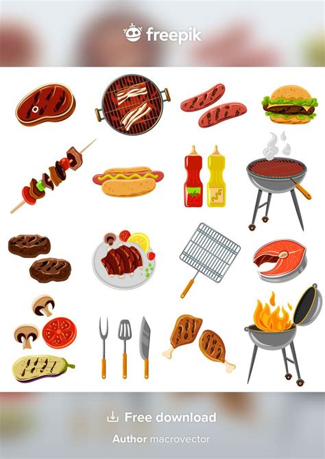 바베 큐 아이콘 세트 무료 벡터 Free Icon Set Barbecue And Grill Icon Set