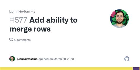 Add Ability To Merge Rows Issue 577 Bpmn Io Form Js GitHub