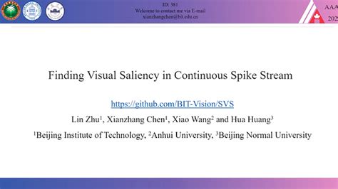 Underline Finding Visual Saliency In Continuous Spike Stream Video