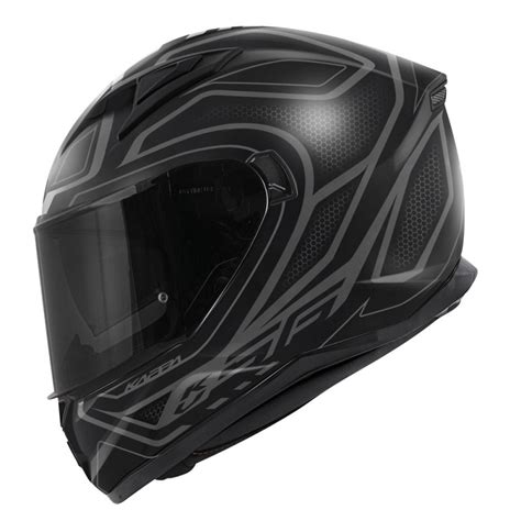 Kappa Kv56 Graphic Matt Black Grey Full Face Helmet Visenzi Motomarket