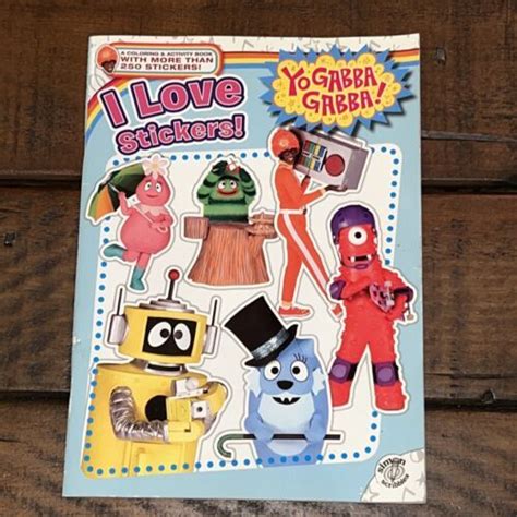 Yo Gabba Gabba I Love Stickers Coloring Activity Book Htf Rare