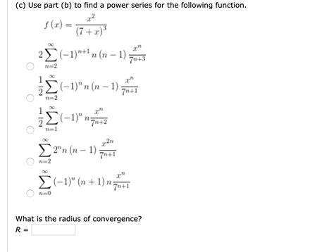 Solved A Use Differentiation To Find A Power Series Chegg Com