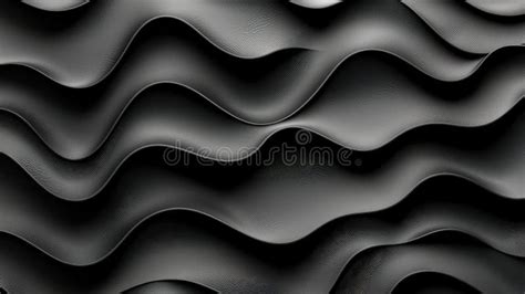 Abstract Grayscale Rende Of Undulating Waves Evokes A Modern Flowing Sound Wave Pattern Ideal