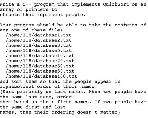 Solved Please Provide The C Code For Quicksort All