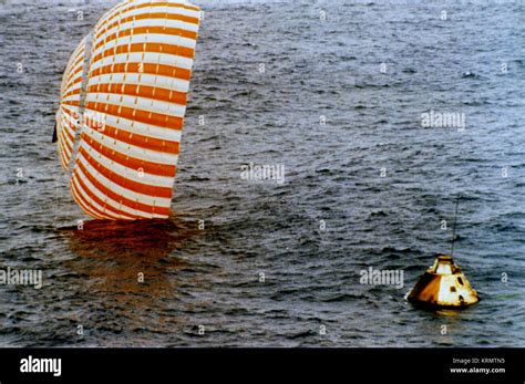 Apollo 4 Command Module In Pacific Ocean Following Splashdown Stock Photo Alamy