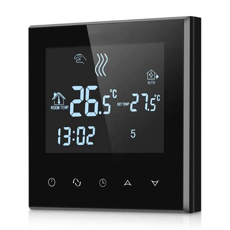 Large LCD Touch Screen Thermostat Temperature Controller Blue Backlight Display Digital