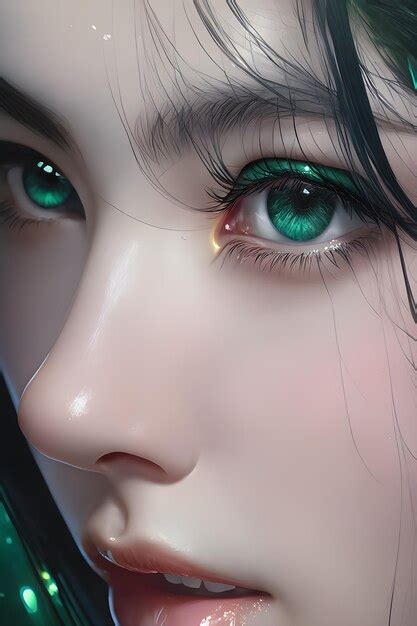 Premium Ai Image Liquid Oil Korean Girl Face