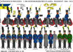 Tafel 340 Königreich Preussen 3 Brandenburgisches Ulanen Regiment