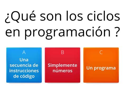 Ciclos En Programación Cuestionario