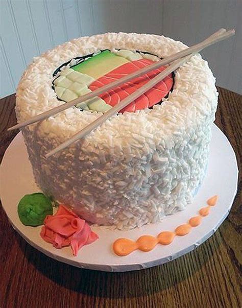 55 Cool And Beautiful Birthday Cakes With Sushi Decor