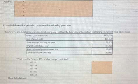2 Write A Linear Cost Function Equation For Each Of