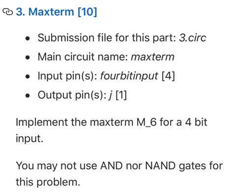 solved 3 maxterm [10] submission file for this part