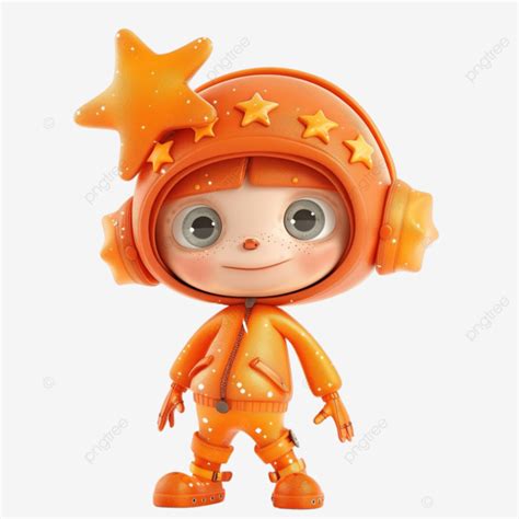 주황색 옷을 입고 머리에 별을 얹은 만화 캐릭터 만화 캐릭터 주황색 Png 일러스트 및 이미지 에 대한 무료 다운로드 Pngtree