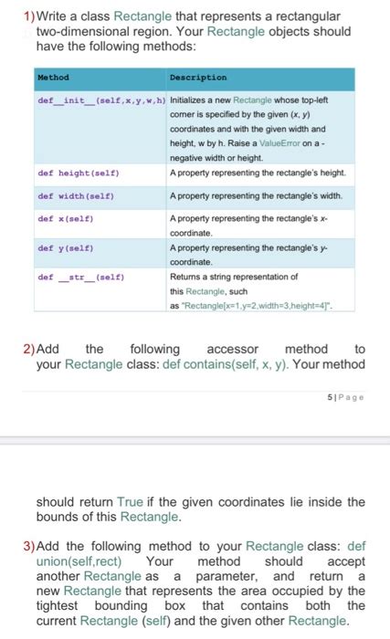 solved 1 write a class rectangle that represents a