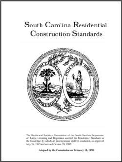 South Carolina Residential Construction Standards