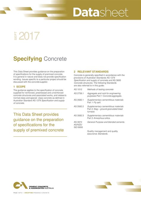 My Publications DATASHEET Specifying Concrete Page Created With Publitas Com