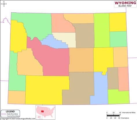 Wyoming Blank Map Outline Map Of Wyoming
