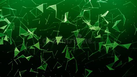 Abstract Blurred Green Plexus Effect Background Mess Communication Technology Network Background