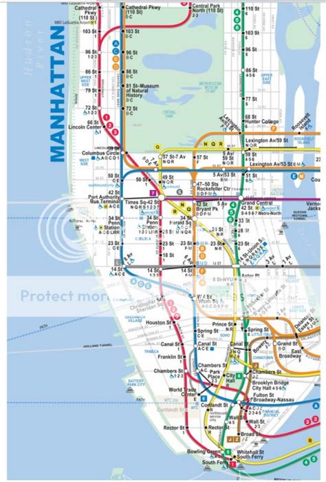 Printable Subway Map Manhattan Only