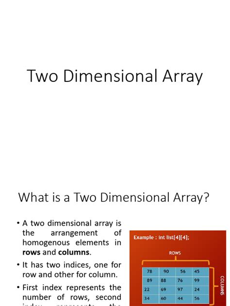 8two Dimensional Array Pdf Integer Computer Science Computer
