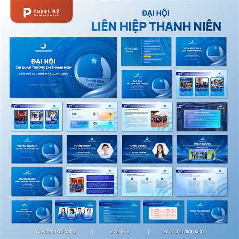 Mẫu Slide Đại hội Hội Liên hiệp Thanh niên Việt Nam Tuyệt kỹ Powerpoint