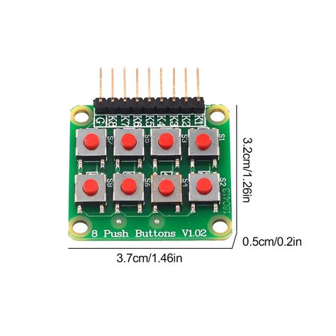 2x4 Keypad 4x2 Keypad 8 Push Buttons Matrix Keyboard Button For Arduino