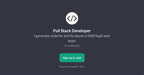 Full Stack Developer Ai Tool For Full Stack Development