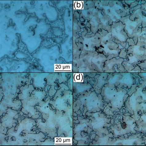 A B Lom And Fesem Micrographs Showing Microstructure Of As Cast Az91