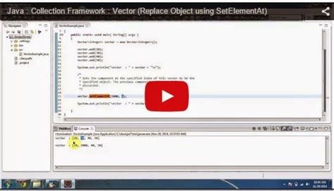 Java Ee Java Collection Framework Vector Replace Object Using