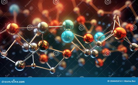 Molecules Model Molecular Structure At The Atomic Level Stock Illustration Illustration Of