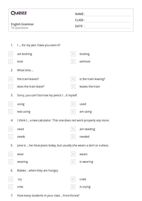 50 Grammar Worksheets For 3rd Class On Quizizz Free And Printable
