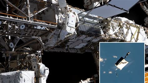 Shock Moment Nasa Astronauts Drop £80 000 Toolkit In Space And Bag