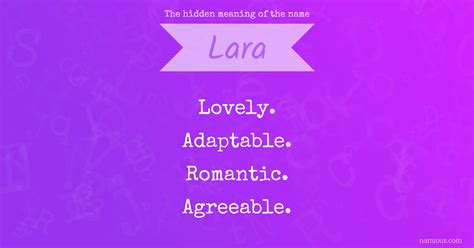The Hidden Meaning Of The Name Lara Namious