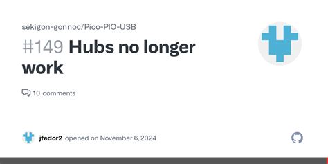 Hubs No Longer Work · Issue 149 · Sekigon Gonnoc Pico Pio Usb · Github