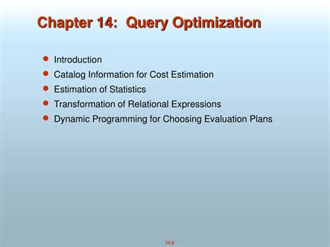 Ppt Chapter 14 Query Optimization Powerpoint Presentation Free