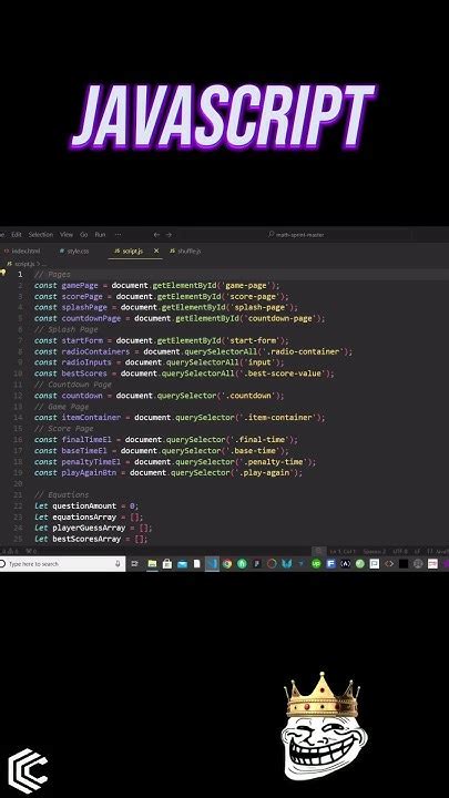 Math Sprint Game Math Sprint Using Html Css And Js Game For Practice