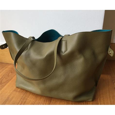 Massimo Dutti Reversible Leather Tote Bag Womens Fashion Bags