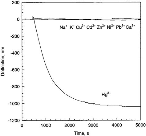 Bending Response Of A Gold Coated Microcantilever To Hg 2 And Download Scientific Diagram