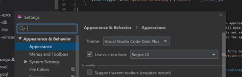 Change Project And Tab Font Size Issue Samdark Intellij Visual Studio Code Dark Plus