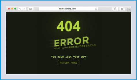 Free 404 Error Page HTML Template Codepen Technical Arp