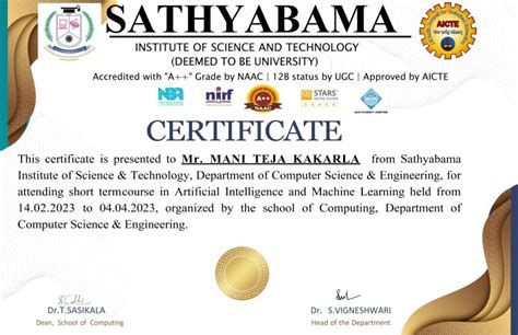 Mani Teja On Linkedin Artificialintelligence Machinelearning Datascience Education