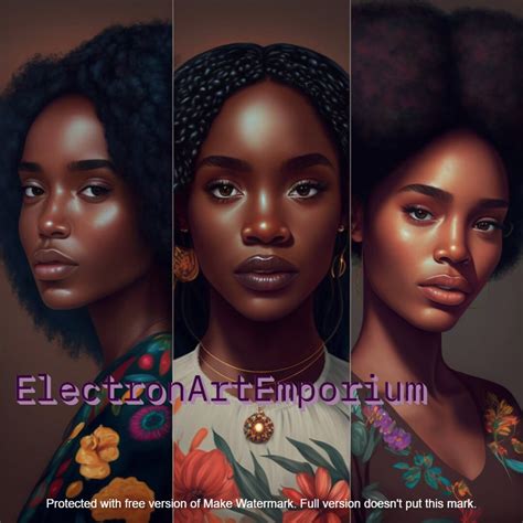 Majestic Melanin Ultra Realistic Digital Print Artwork Etsy