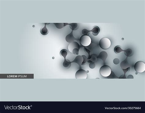 Abstract Connect Pattern Molecules Design Banner Vector Image