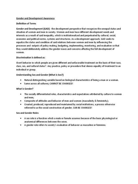 Gender And Development Key Concepts Explained Pdf Gender Gender